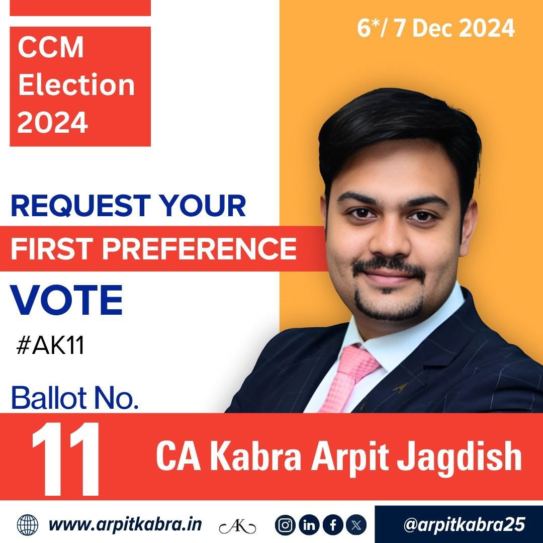 CA Arpit kabra | Candidate for CCM